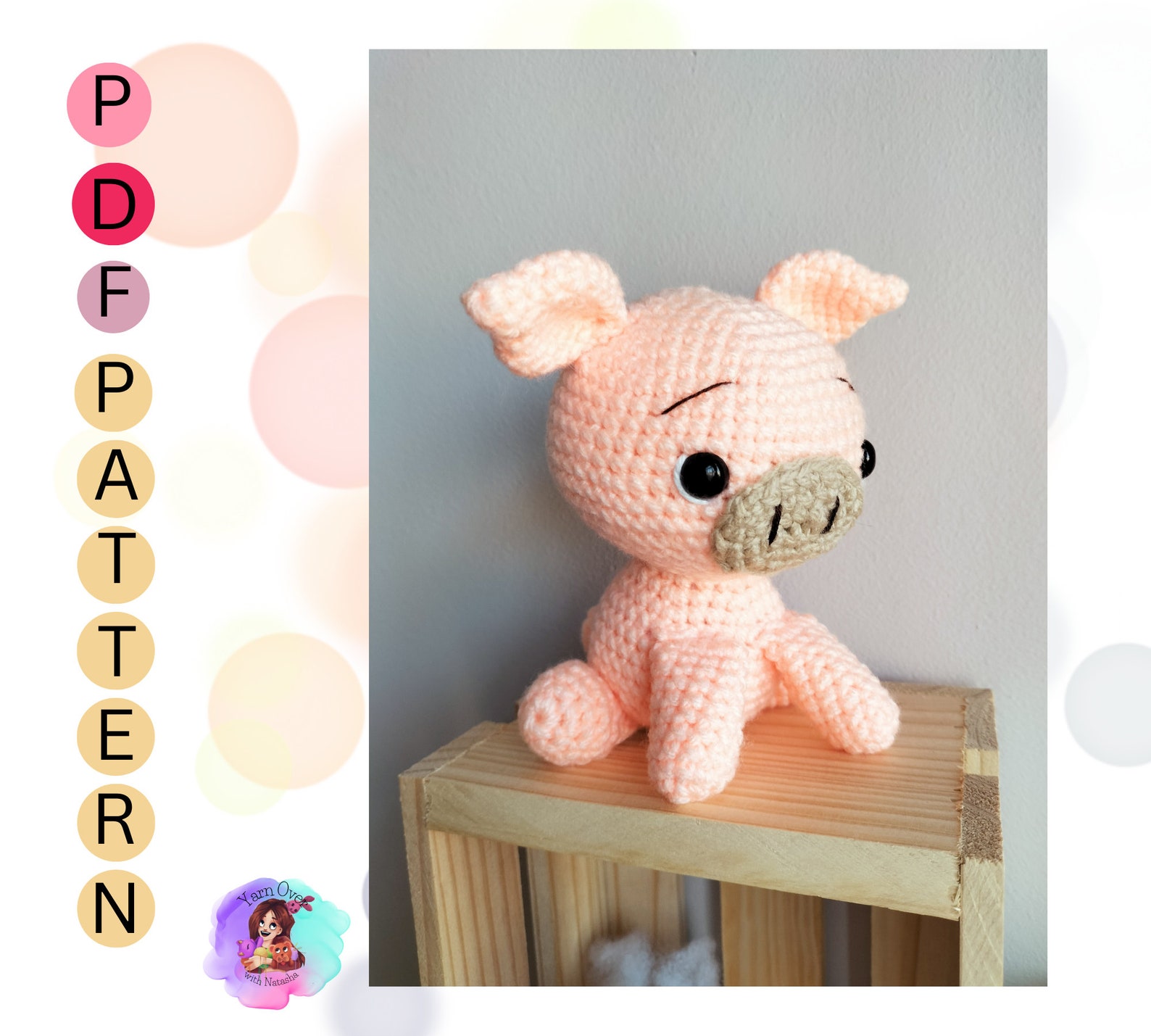 Crochet Toy Pig PATTERN, Amigurumi Pig, Amigurumi PDF Tutorial for a ...