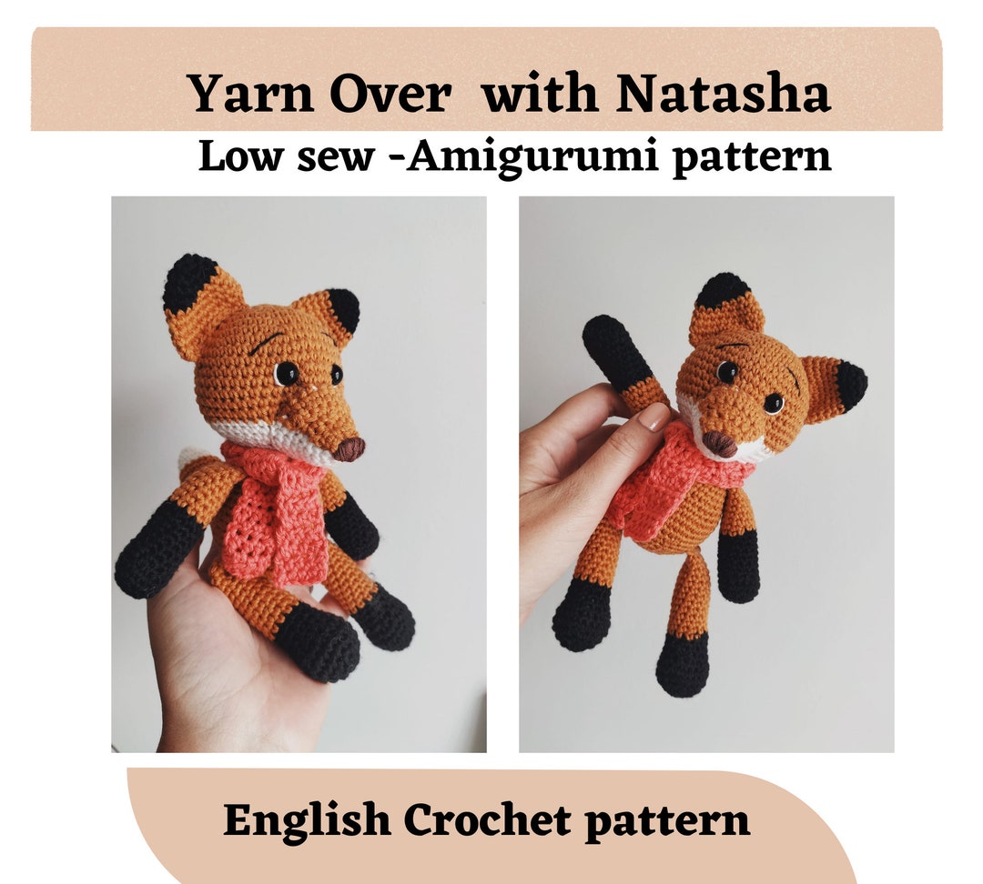 Crochet Toy Fox PATTERN, Amigurumi Crochet Pattern, Amigurumi Fox PDF ...