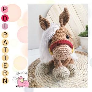 Crochet Horse Pattern, Amigurumi Horse, Cute Horse, Draft Horse, Easy ...