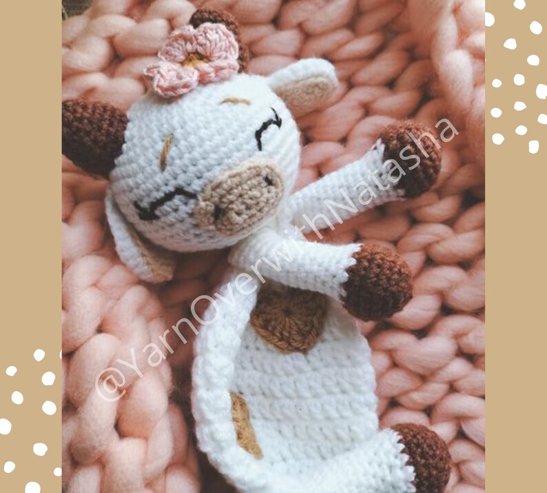 Crochet Cow Lovey Pattern Cow Snuggler Pattern Cow Pattern - Etsy