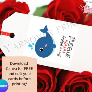 Digital Tags/ Printable V-day Tags/ Canva Tags Template/ Gift Tags for ...