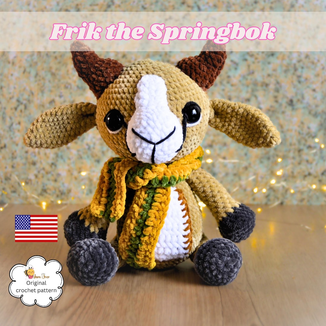 Crochet Gazelle Pattern, Amigurumi Springbok, Low Sew Gazelle Pattern ...