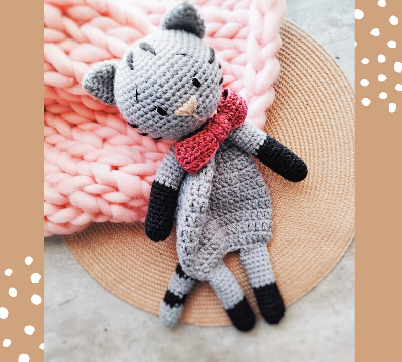 Crochet Cat Pattern Snuggler Cat Pattern Cat Lovey Pattern - Etsy
