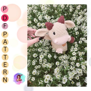 Crochet Cow Plushie Pattern, Crochet Cow Pattern, Plushie Pattern ...