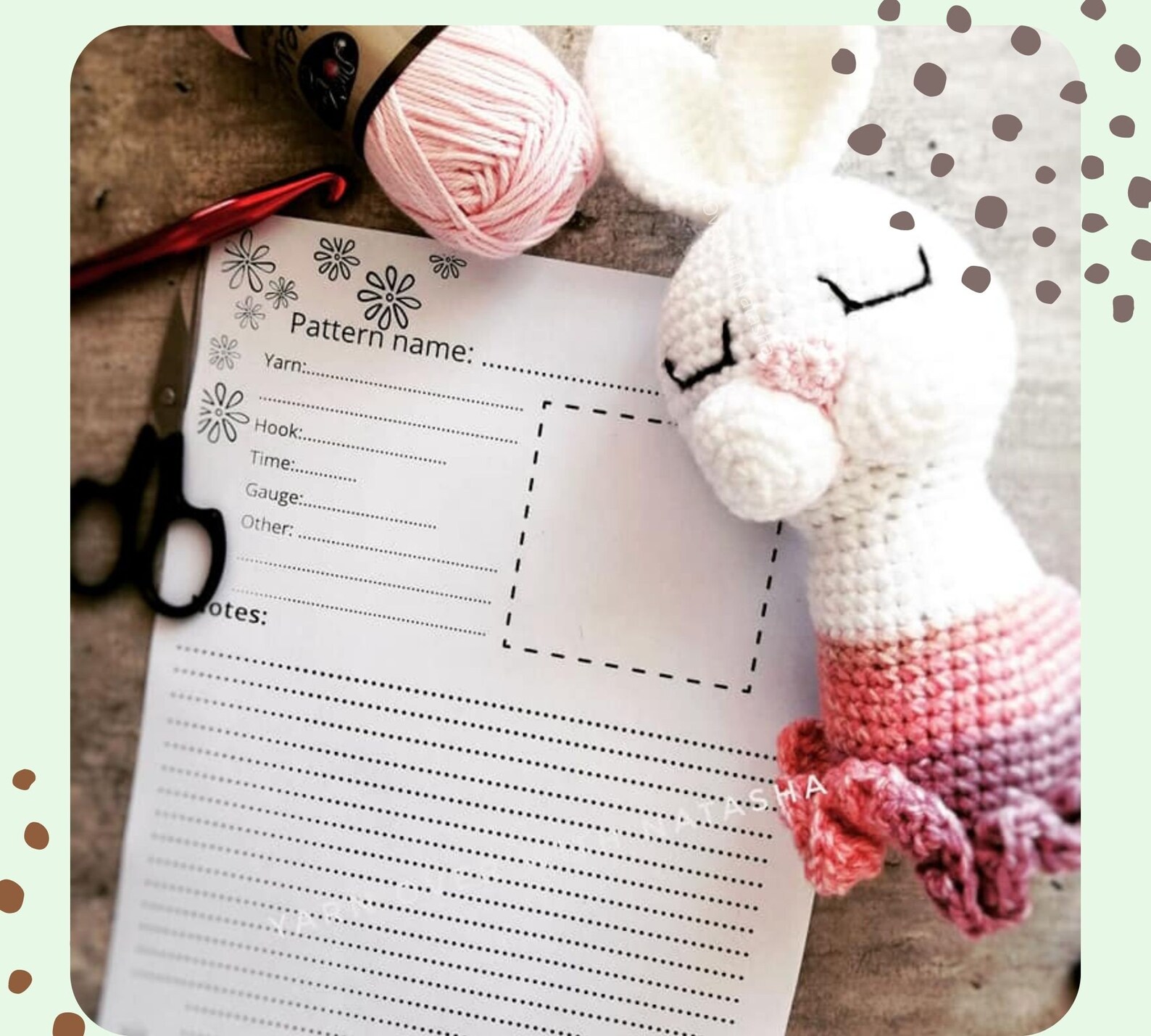 DIGITAL PRINT: Pattern Planner, Pattern Tracker, Crochet / Knitting ...