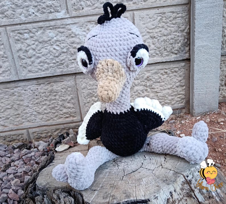Ostrich Amigurumi Crochet Pattern, Big Bird Pattern - Amigurumi Bird ...