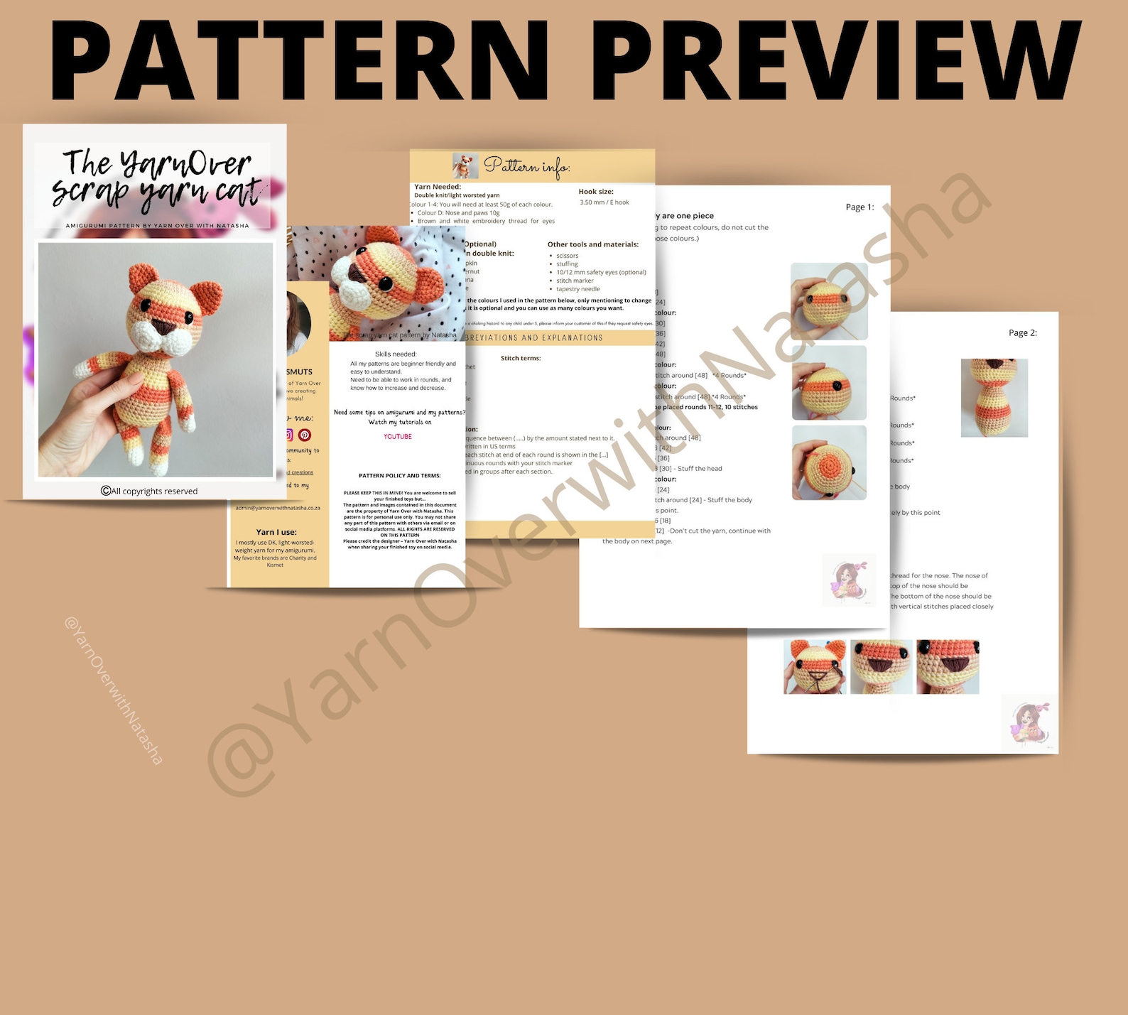 Pattern for Crochet Cat: Stash Busting Amigurumi Pattern - Etsy