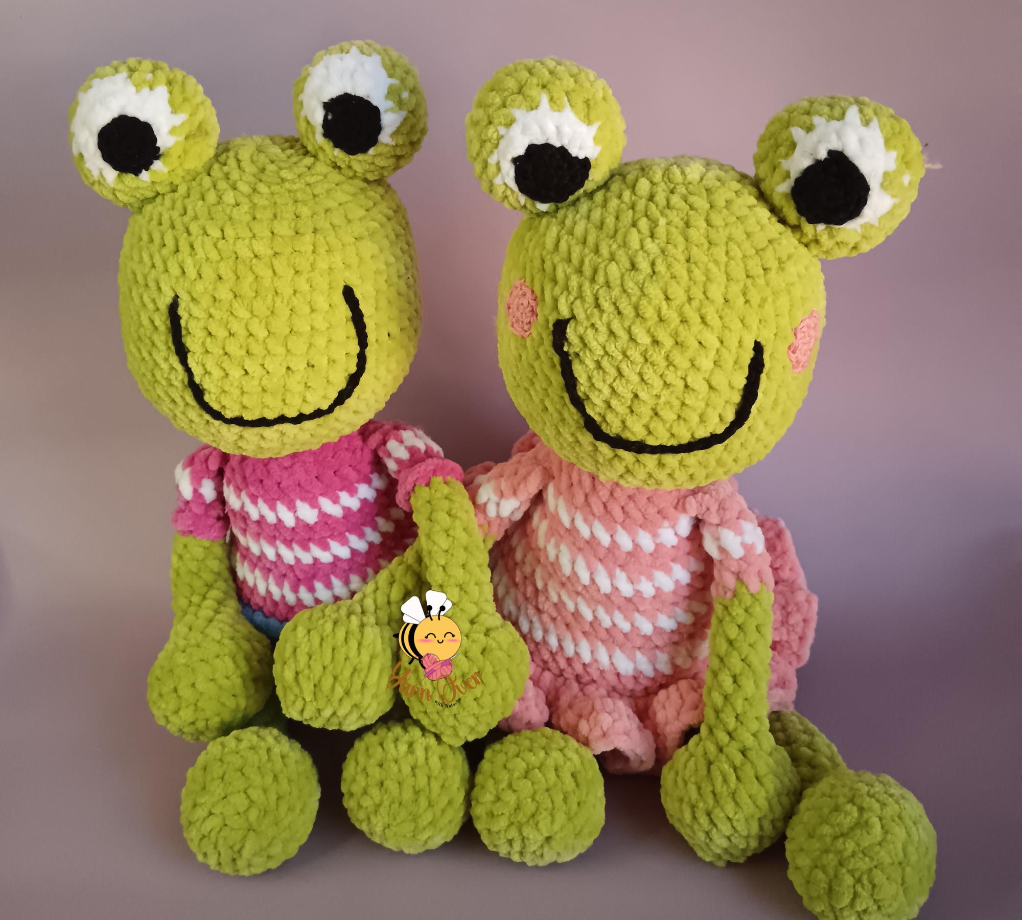 Froggy Crochet Pattern Frodo and Lily- Frog With Floppy Legs and Arms ...
