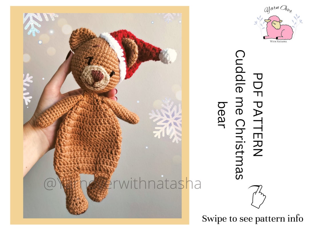 PATTERN: Christmas Bear Snuggler Pattern, Cuddle Me Bear Pattern ...