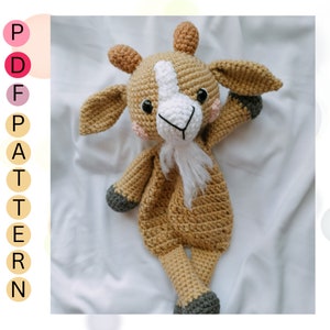 Crochet Goat Patterns, Amigurumi Goat Pattern, Snuggler Goat, Toy Goat ...