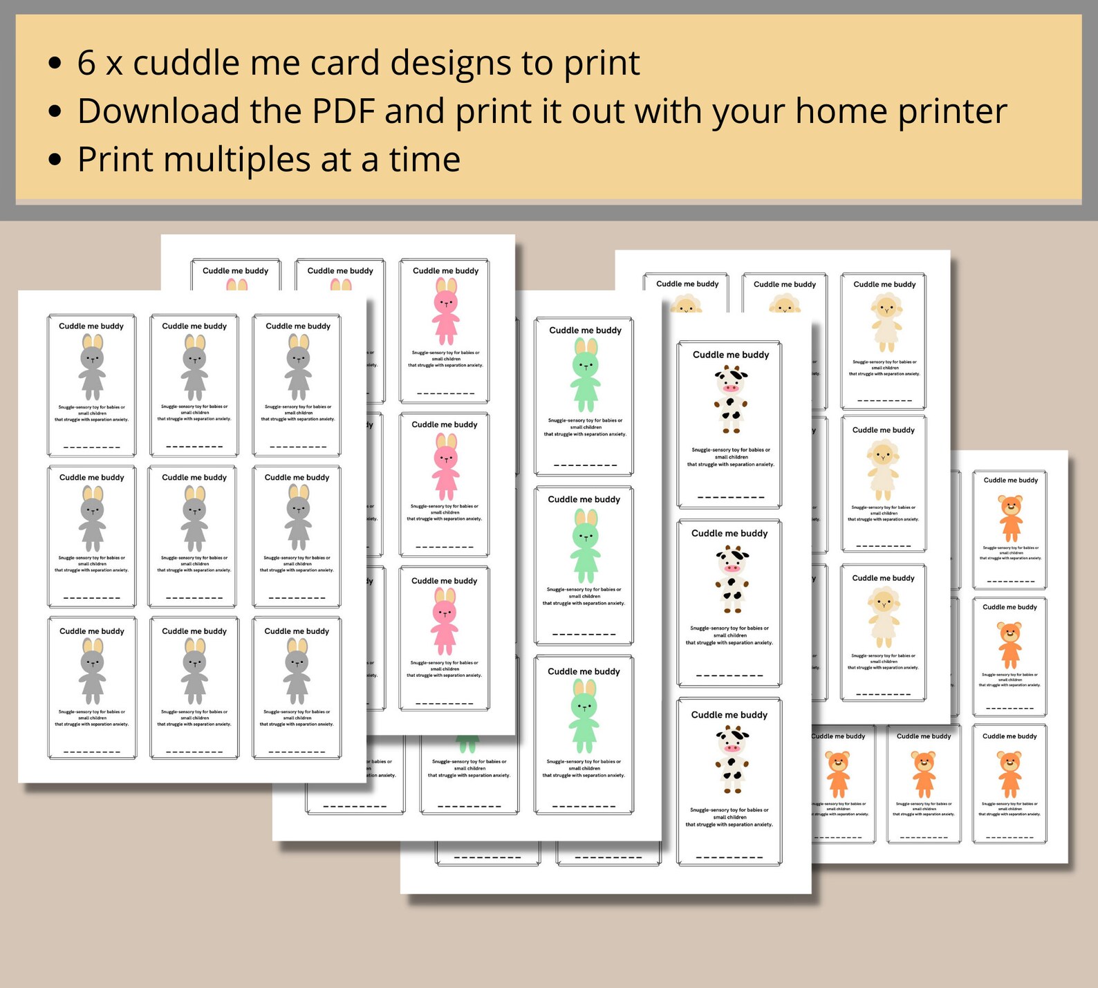 Gift Tags Tags for Lovey and Cuddle Me Buddy Info Tags - Etsy