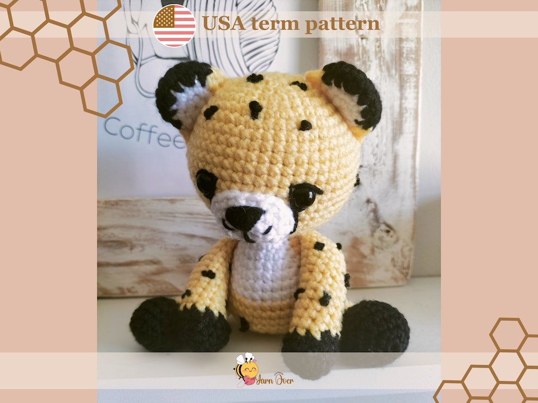 Cheetah Amigurumi Crochet Pattern, Jaguar Pattern - Amigurumi Leopard ...