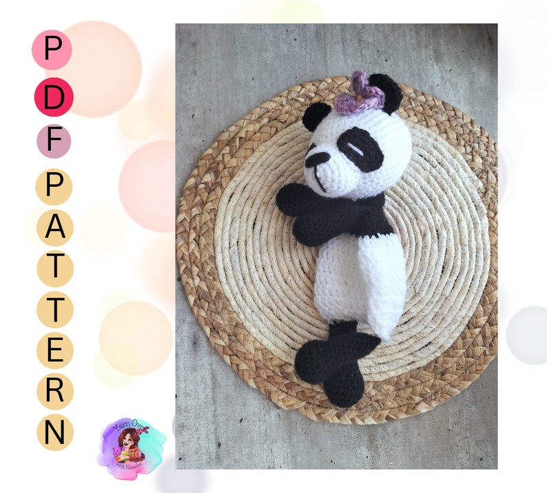 Pattern for Panda Snuggler: Panda Cuddle Me Pattern, Amigurumi Pattern ...