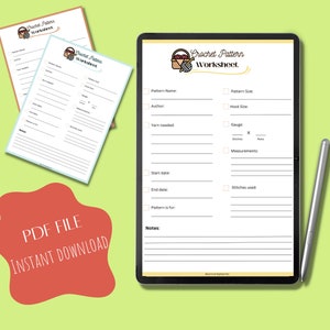 Printable Crochet Planner/crochet Pattern Notes PDF/ Crochet Journal ...