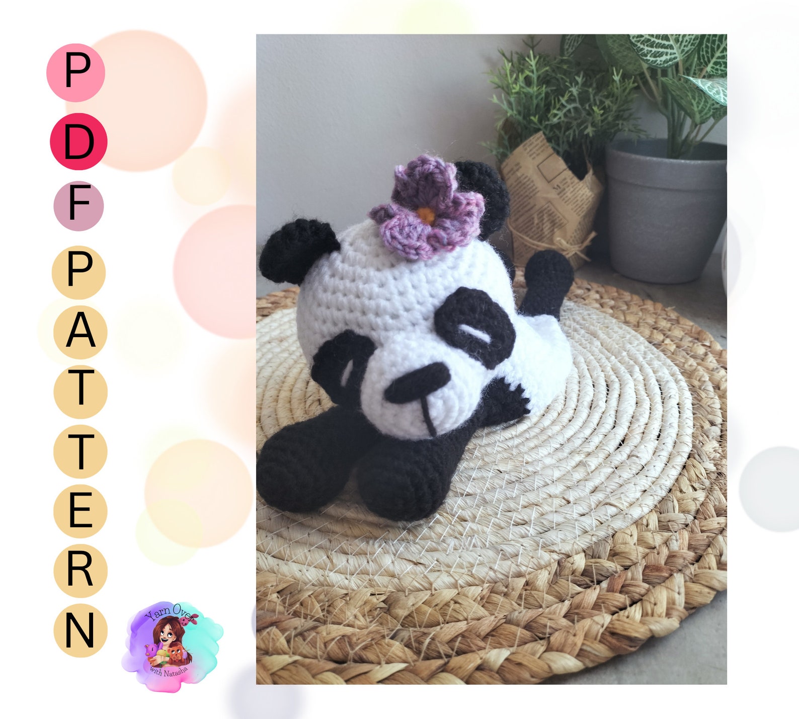 Pattern for Panda Snuggler: Panda Cuddle Me Pattern Amigurumi - Etsy