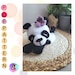 Pattern for Panda Snuggler: Panda Cuddle Me Pattern, Amigurumi Pattern, Panda Pattern Snuggler ...