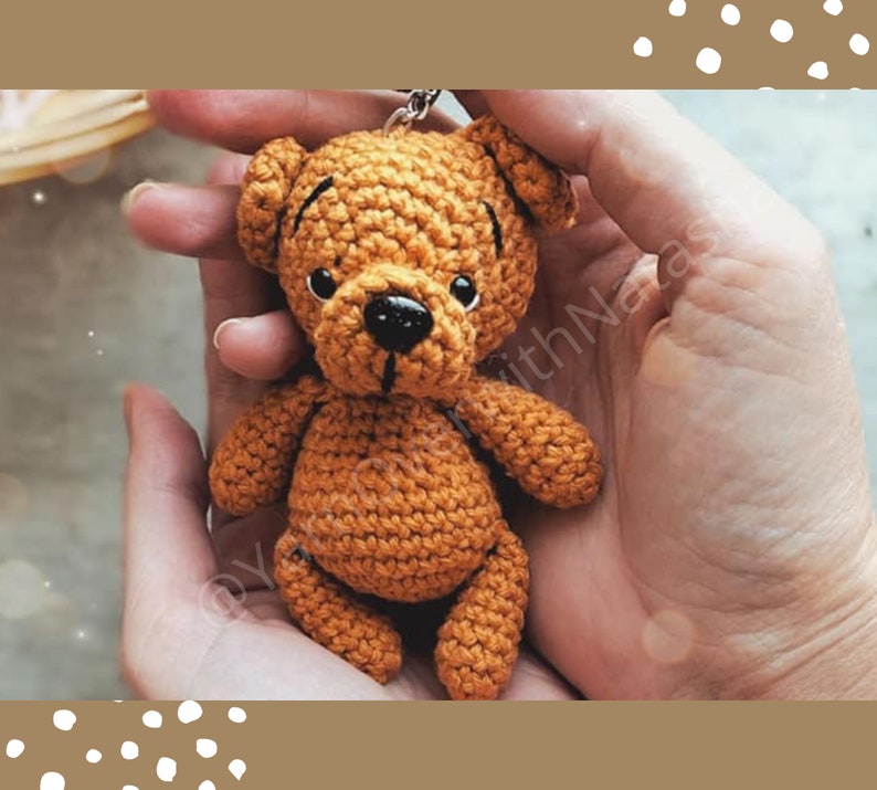 Crochet Pattern for Keychain Holder Small Amigurumi Bear - Etsy