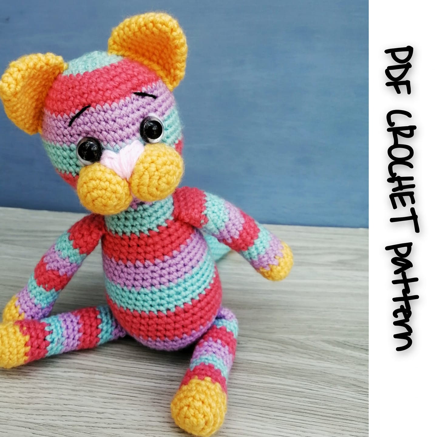 PATTERN :crochet cat pattern/amigurumi cat/scrap yarn toy cat | Etsy