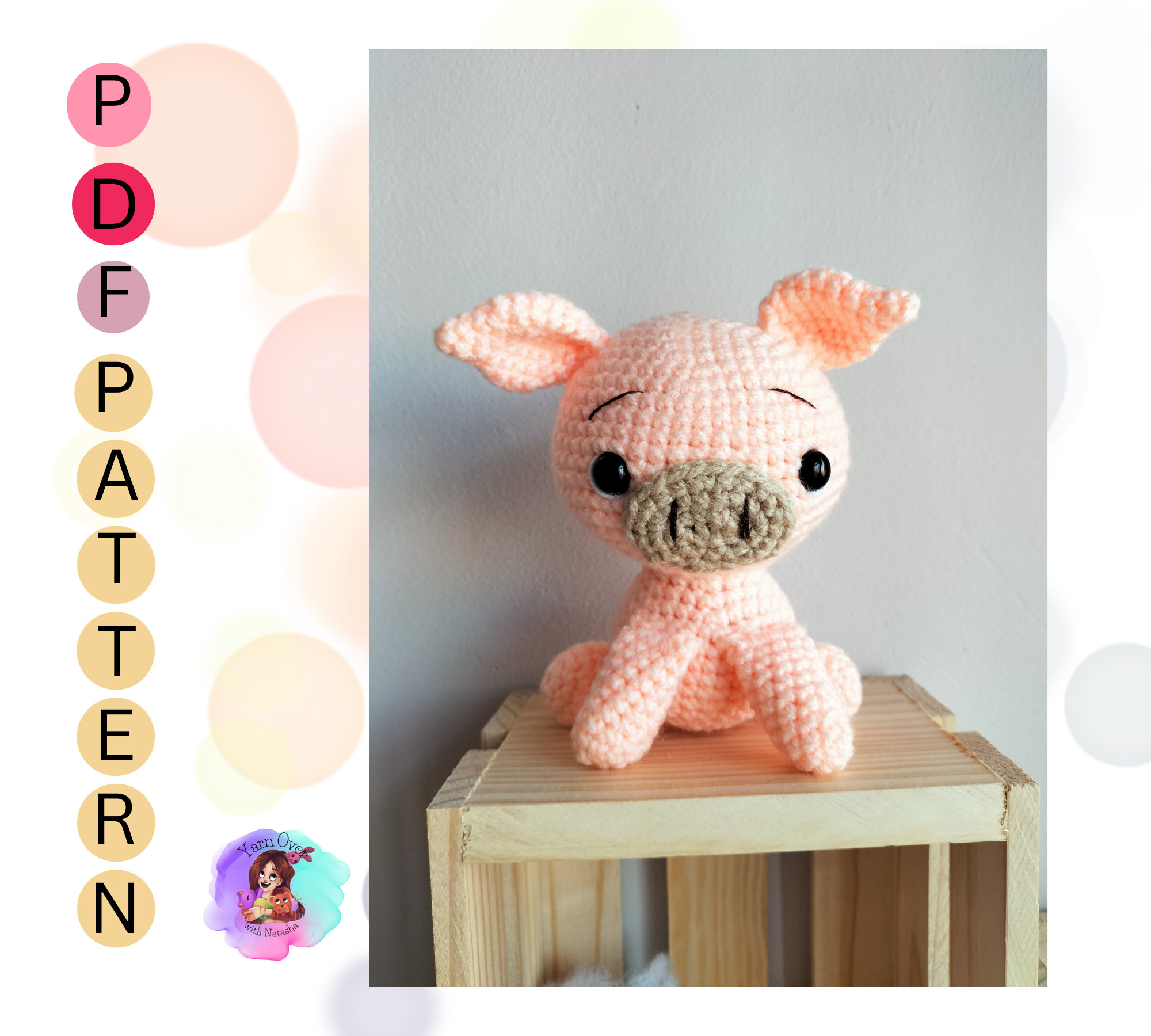 Crochet Toy Pig PATTERN, Amigurumi Pig, Amigurumi PDF Tutorial for a ...