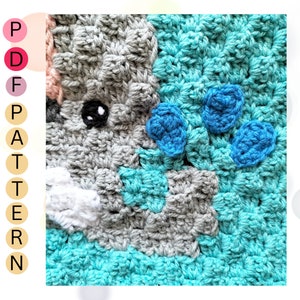 C2C Crochet Pattern, C2C Baby Blanket Pattern, Elephant Graph Pattern ...
