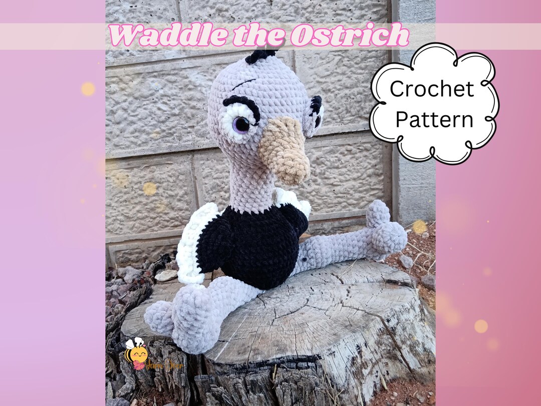 Ostrich Amigurumi Crochet Pattern, Big Bird Pattern - Amigurumi Bird ...