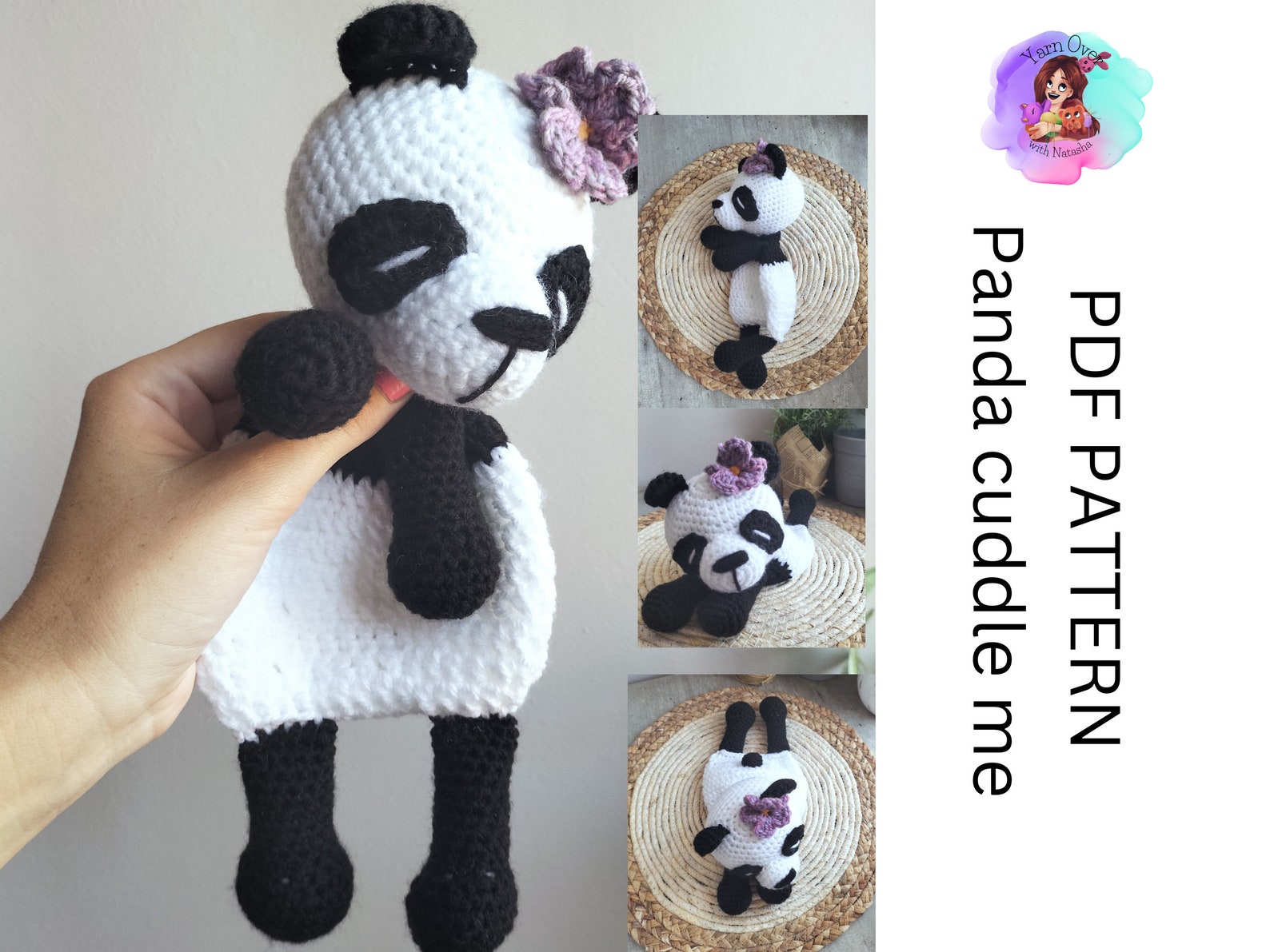 Pattern for Panda Snuggler: Panda Cuddle Me Pattern Amigurumi - Etsy