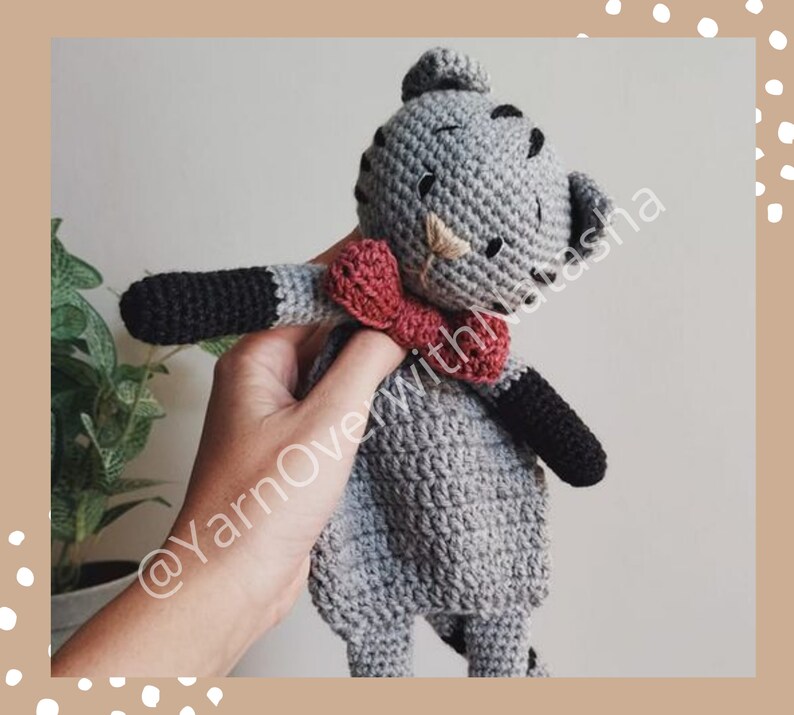 Crochet Cat Pattern Snuggler Cat Pattern Cat Lovey Pattern - Etsy