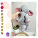 Pattern: Elephant Snuggler, Cuddler Elephant Toy, Amigurumi Elephant ...