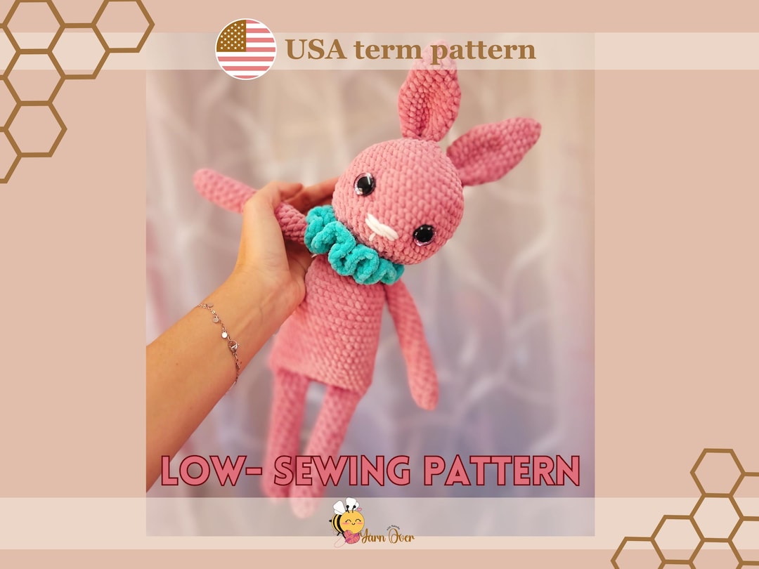 Low-sewing Crochet Pattern for a Bunny: Amigurumi Bunny Pattern ...