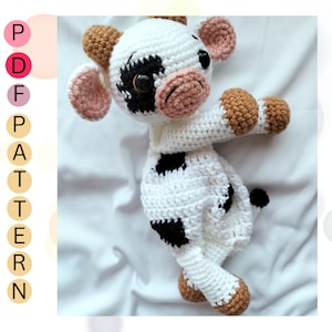 Crochet Cow Lovey Pattern, Cow Snuggler Pattern, Cow Pattern Tutorial ...