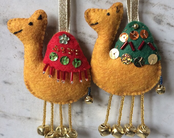 Camel Christmas Decoration Felt Camel Xmas Decoration | Etsy