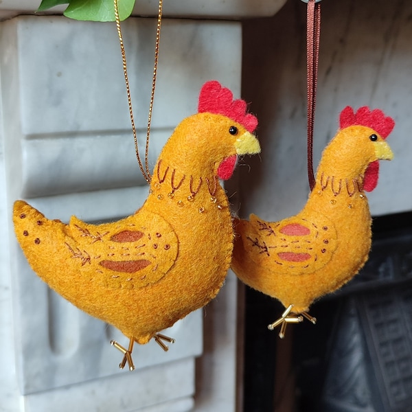 Felt Chicken - Etsy