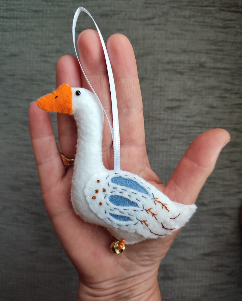 Goose Decoration Felt White Goose Easter Decoration - Etsy