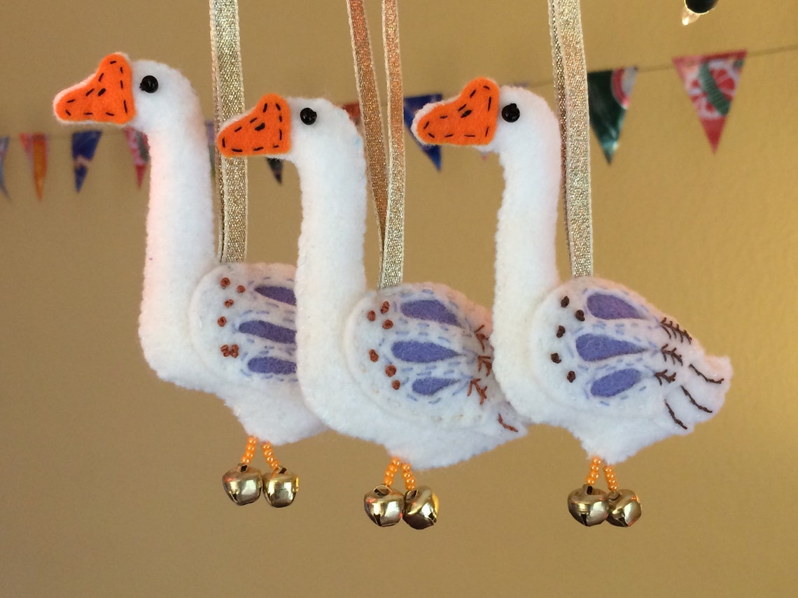 Goose Decoration Felt White Goose Easter Decoration - Etsy