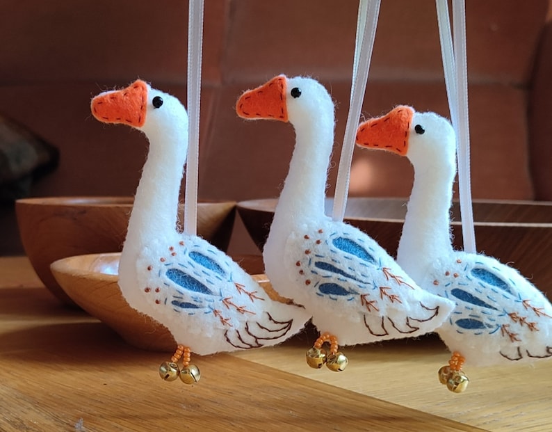 Goose Decoration Felt White Goose Easter Decoration - Etsy