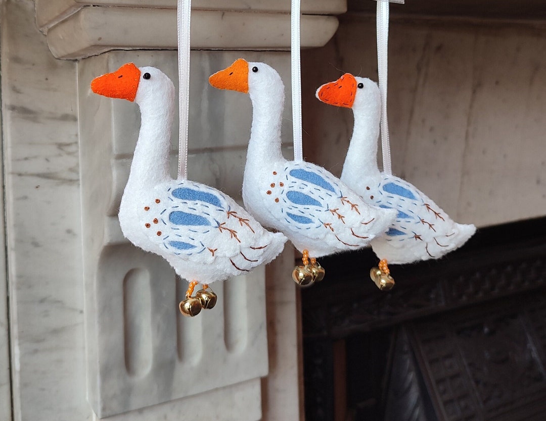 Goose Decoration Felt White Goose Easter Decoration - Etsy