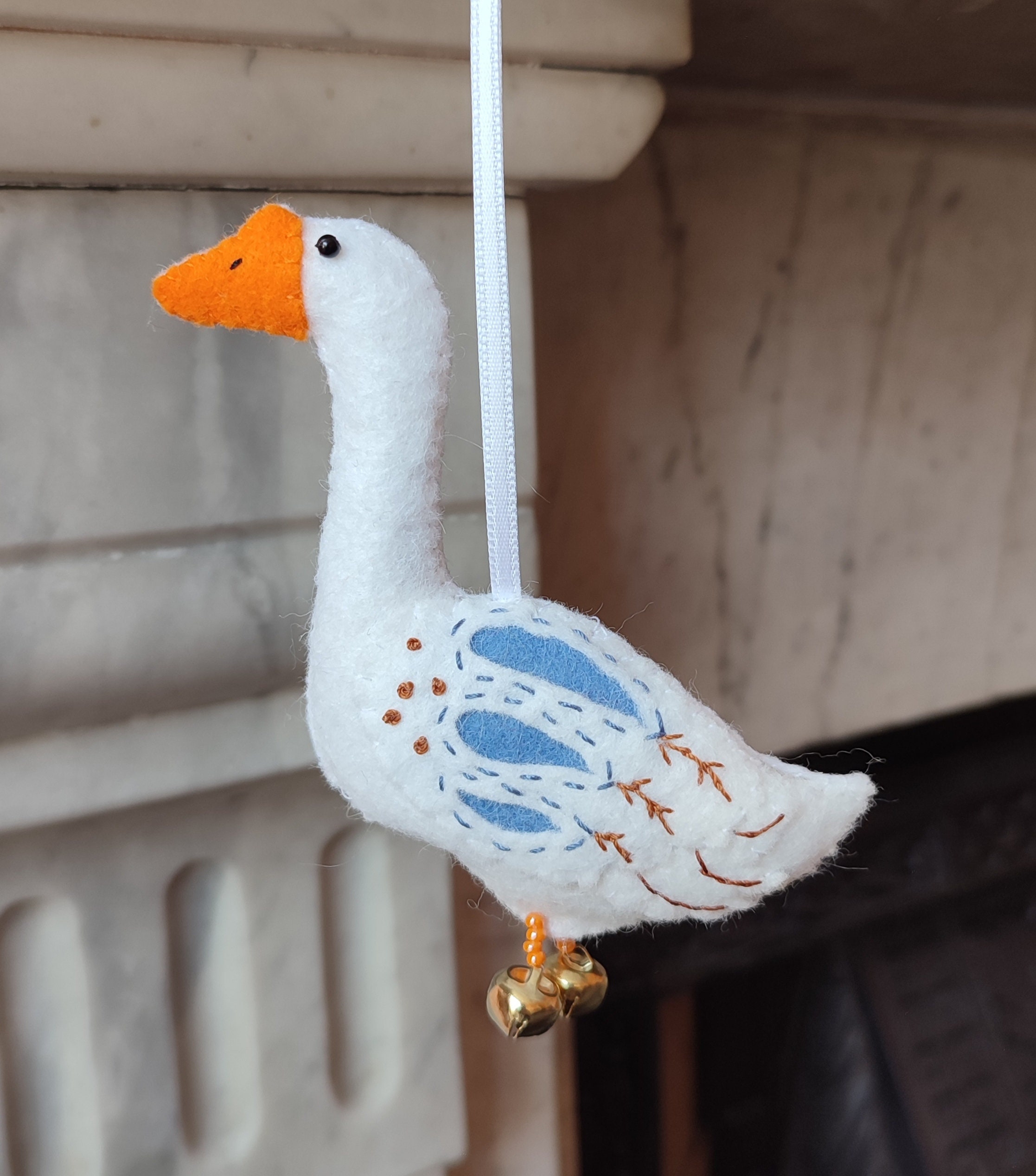 Goose Decoration Felt White Goose Easter Decoration - Etsy