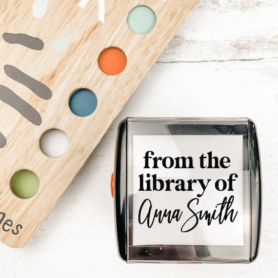 Modern Library Stamp Custom Book Stamp Ex Libris | Etsy