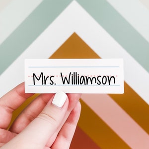 Custom Name Teacher Sticker | Personalized Notebook Sticker - Etsy