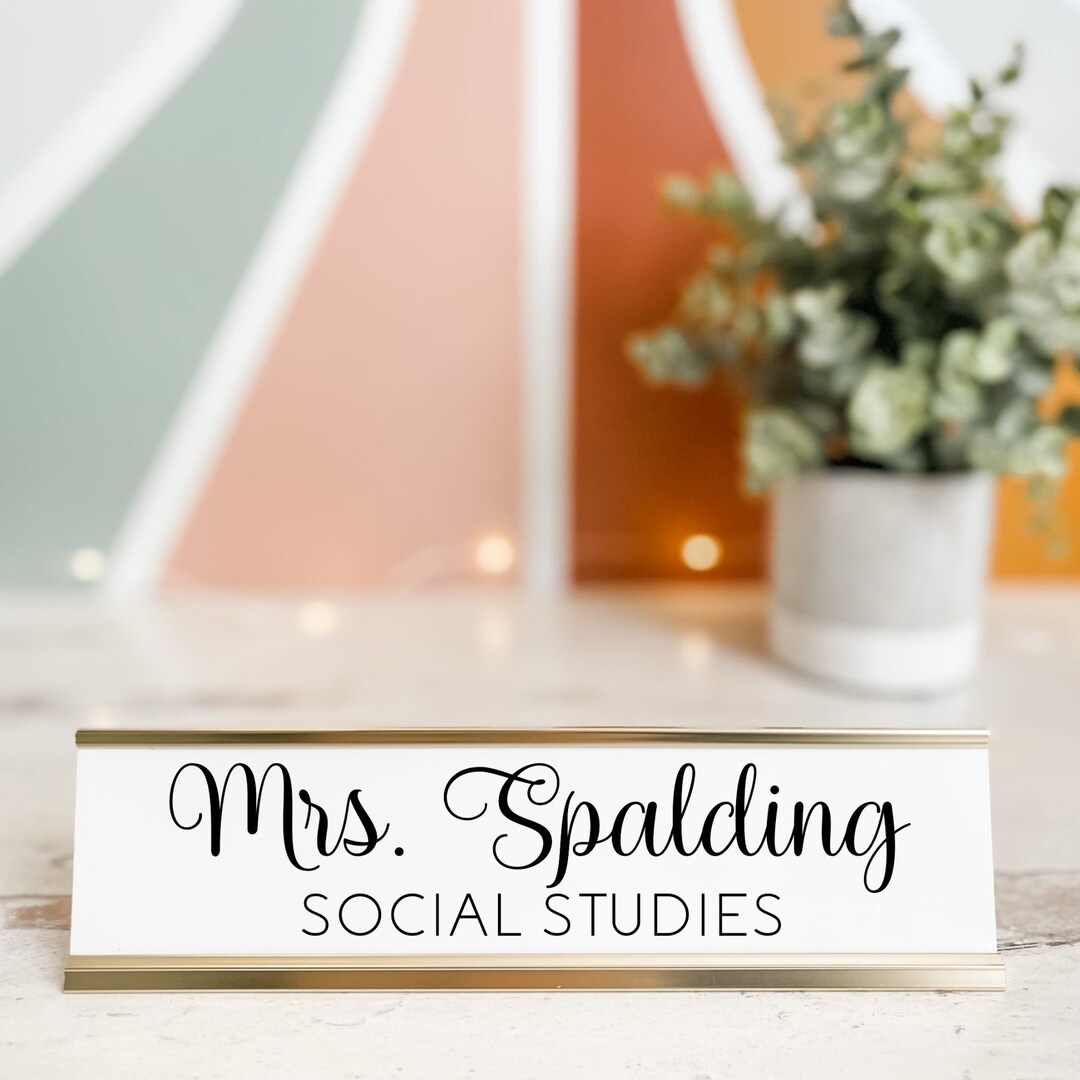 Custom Teacher Name Plate | Classroom Desk Sign - Etsy