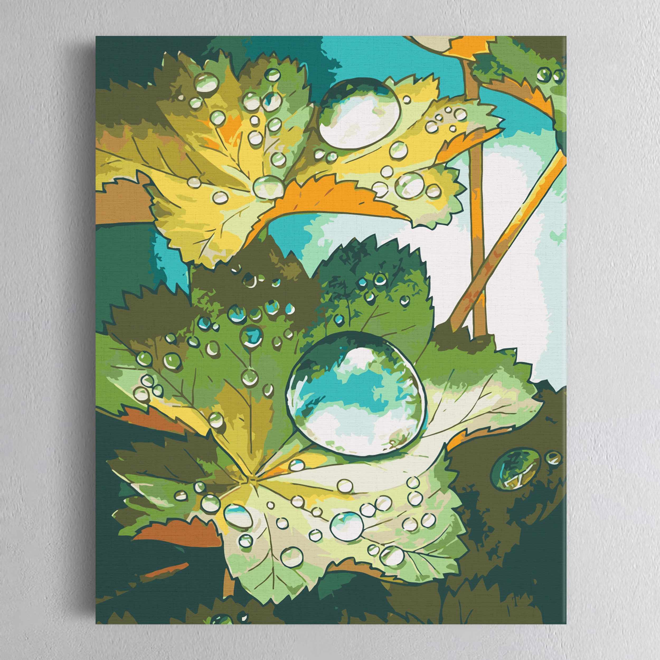 Dew Paint By Numbers Leaves Painting By Numbers KIT Adults DIY Etsy dew-paint-by-numbers-leaves-painting-by-numbers-kit-adults-diy-etsy