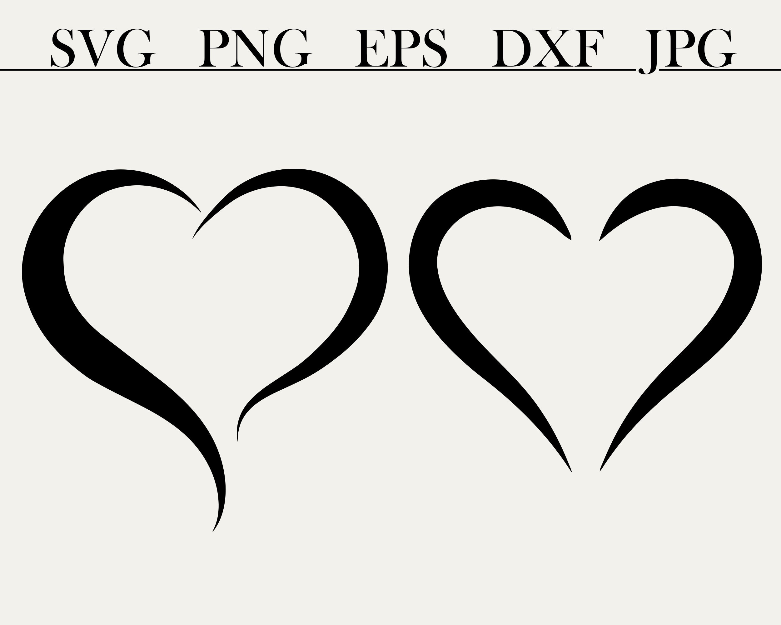 Buy Open Heart Svg Hearts Svg Love Svg Files Silhouette Cut Files Cricut Clipart Cut File ...