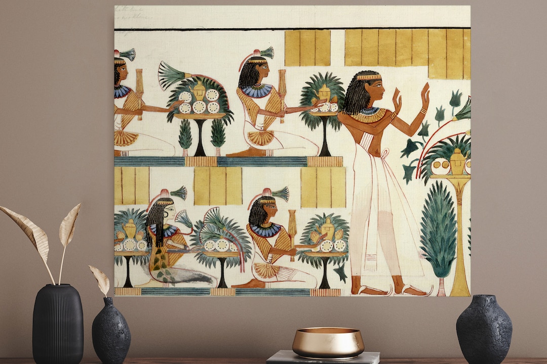 Ancient Egyptian Drawings Wall Art Canvas Art Set for Home Room ...