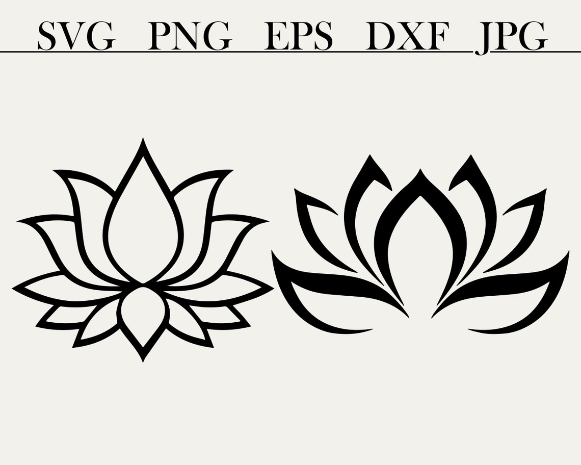 Lotus Flower Svg Flower Svg Lotus Silhouette Svg Files Silhouette ...