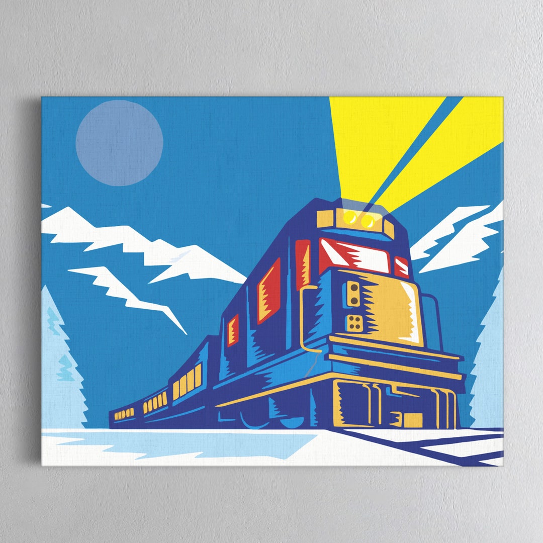 Train Paint by Number Kit for Adults Travel Diy Painting Kit Painting ...