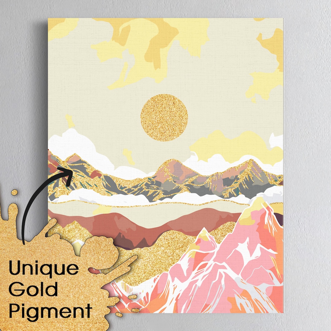 Mountain Golden Paints Paint by Numbers Painting by Numbers KIT for ...