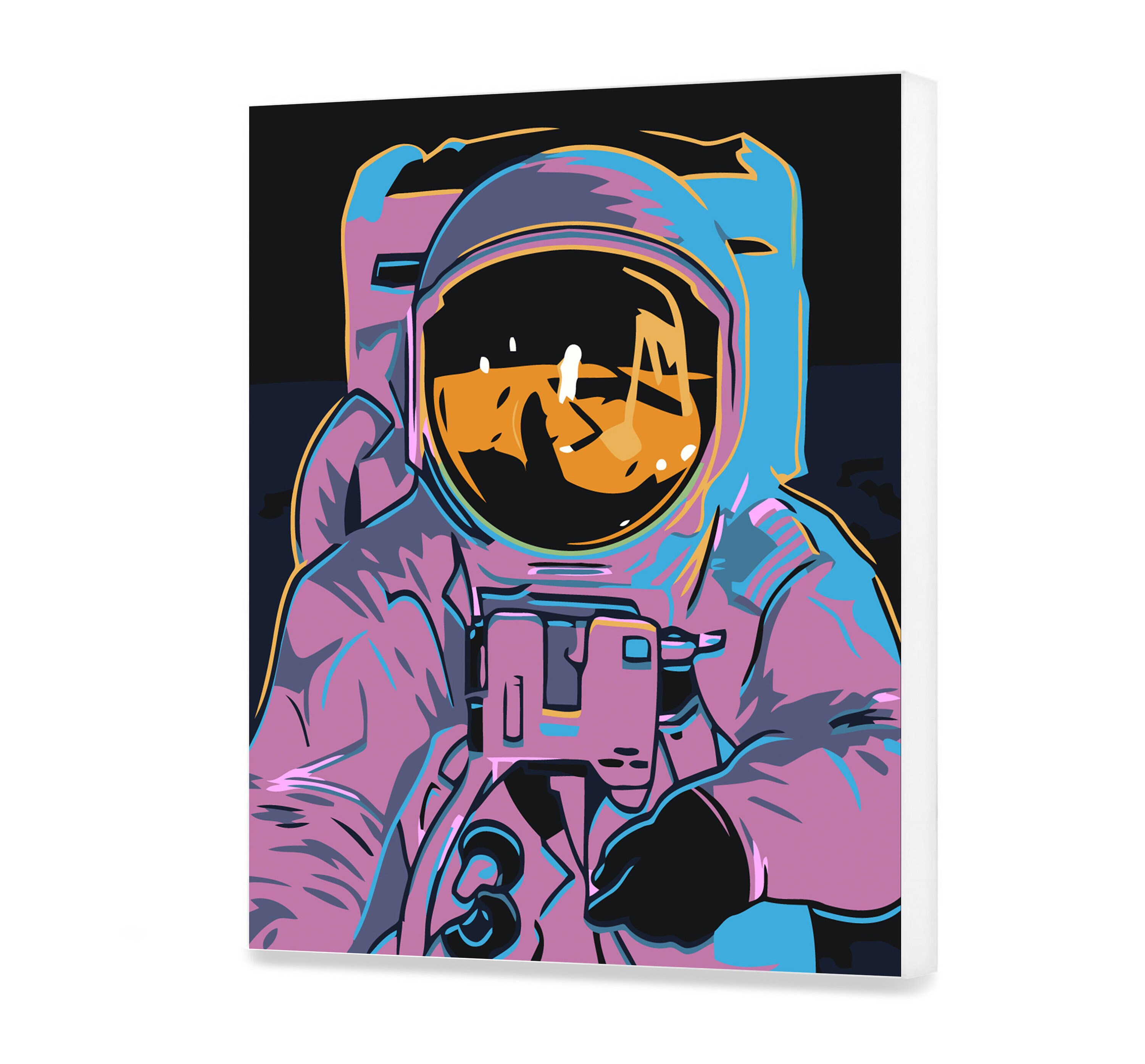 Astronaut Paint by Numbers Space Painting by Numbers KIT for Adults DIY ...