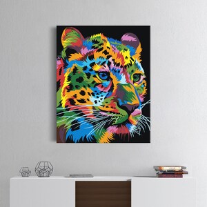 Colorful Puma EU Shipping DIY Animal Paint by Number Kit Acrylic ...