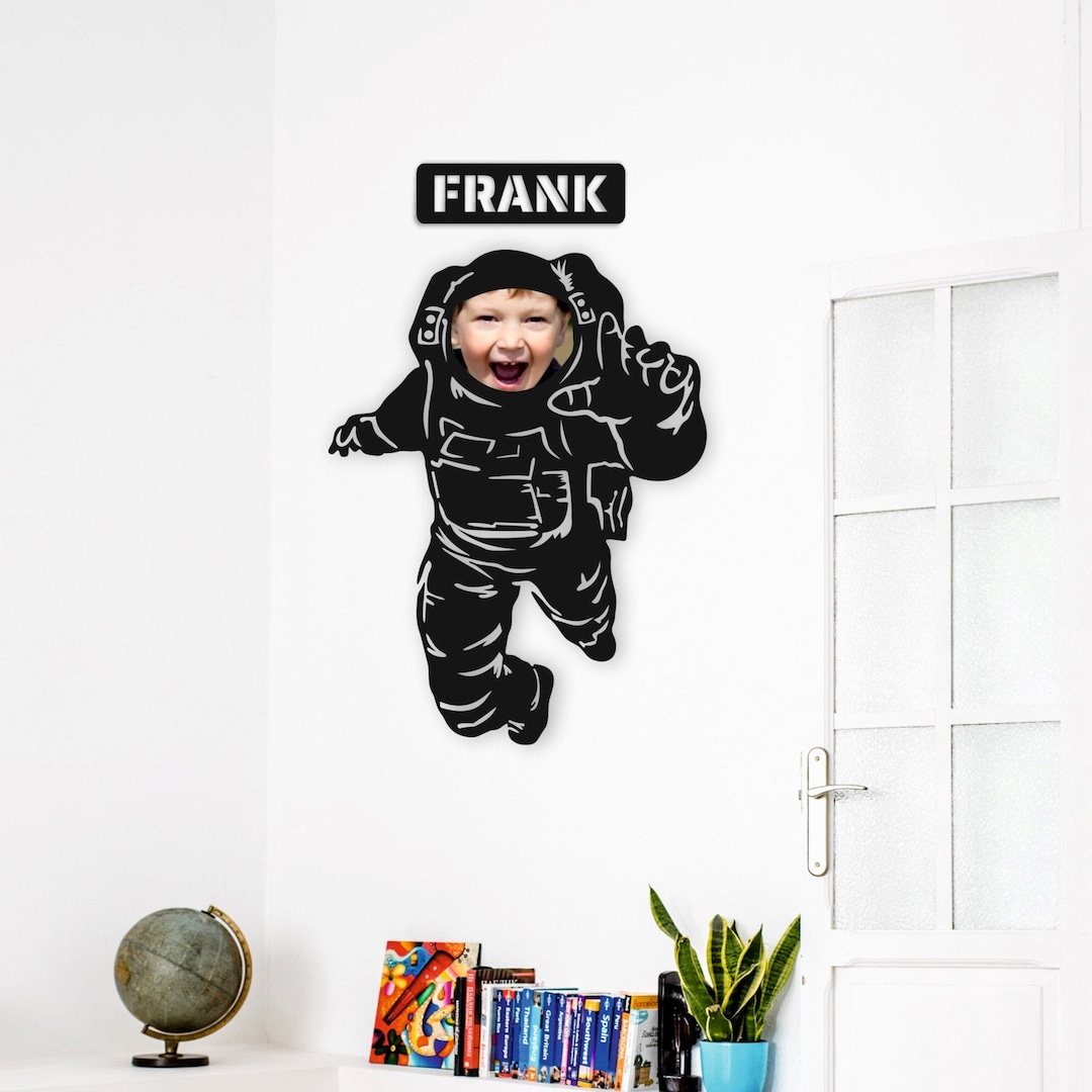 Astronaut Photo Frame Personalized | 3D Wooden Wall Hanging | Custom ...