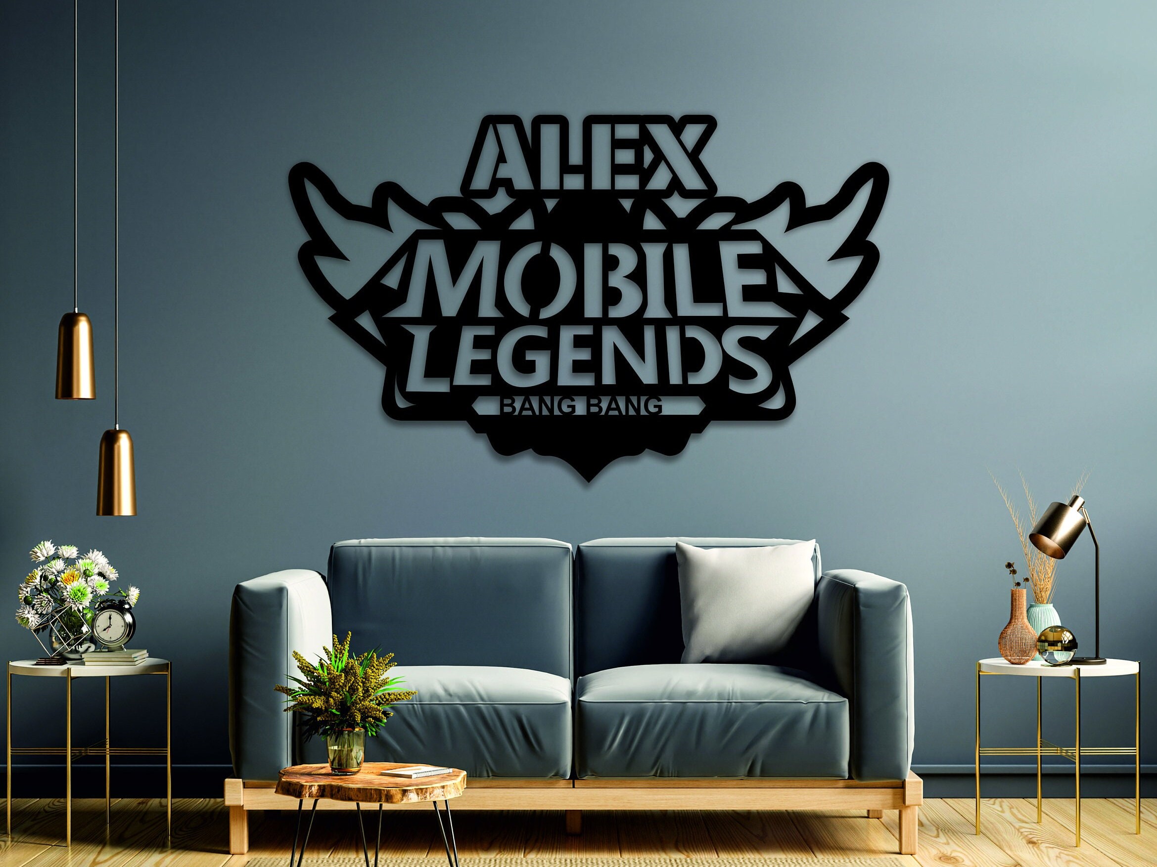 Custom Mobile Legends Logo Wall Panel | Gift for Gamers | Wood Art Home ...